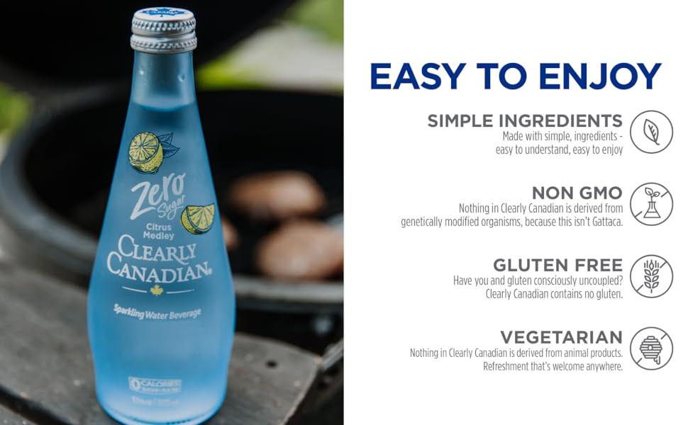 Amazon.com: Clearly Canadian Citrus Medley Cans Sparkling Water, 24-Pack (Regular & Zero ...