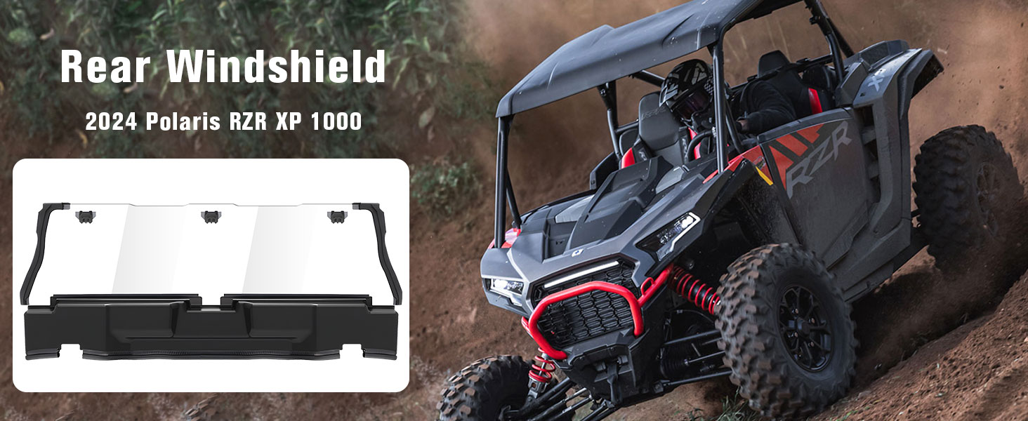 Amazon.com: LitMiRaCle Rear Windshield for Polaris RZR XP 1000/ XP 4 ...