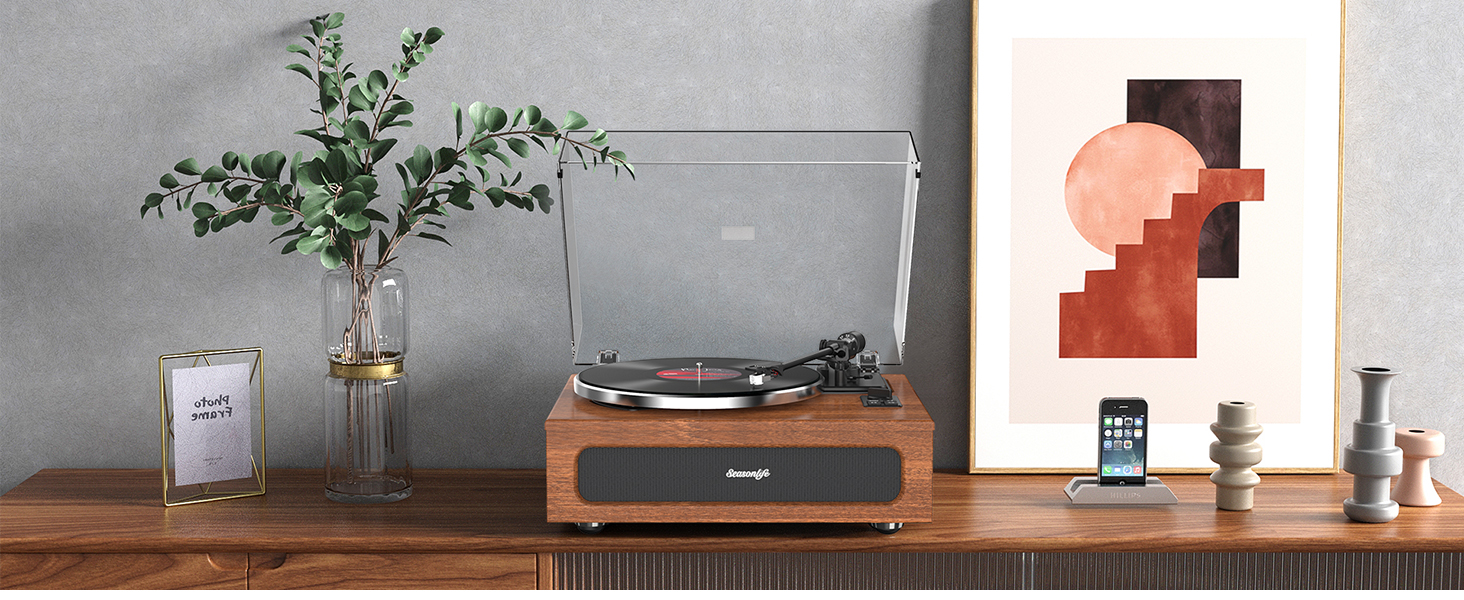 Amazon.com: Vintage Record Player for Vinyl with Speakers High Fidelity ...