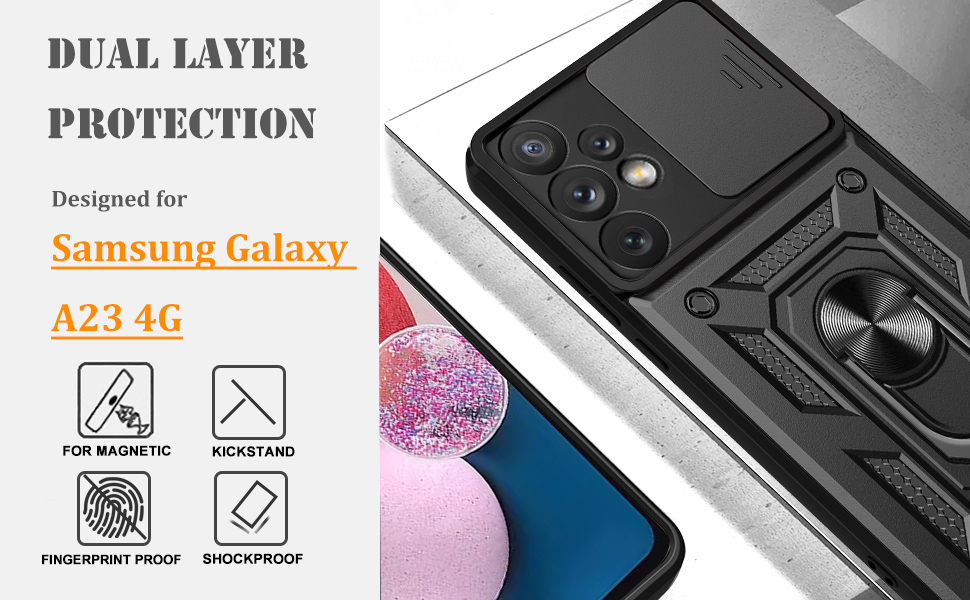 Amazon.com: RJYWSQH for Samsung Galaxy A23 5G Case: Phone Case with Screen Protector for Samsung ...