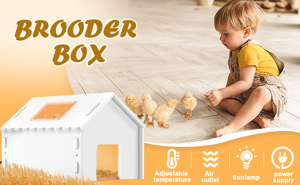 Amazon.com: Brooder Box for Chicks brooder Heater,Poultry Heater Breeding Box with 30W Heating ...