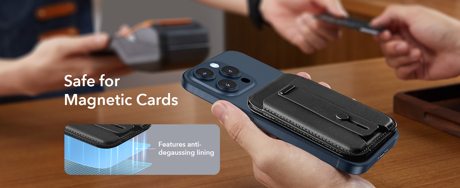 Amazon.com: ESR Upgraded for MagSafe Wallet, 5 Card Holder with Adjustable Stand, Secure Grip ...