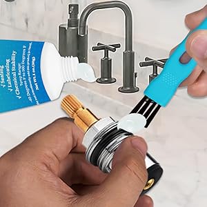 XBVV Silicone Lubricating Grease for Plumber Faucet O Ring Valve Rubber Washers Slicon Lubricant ...