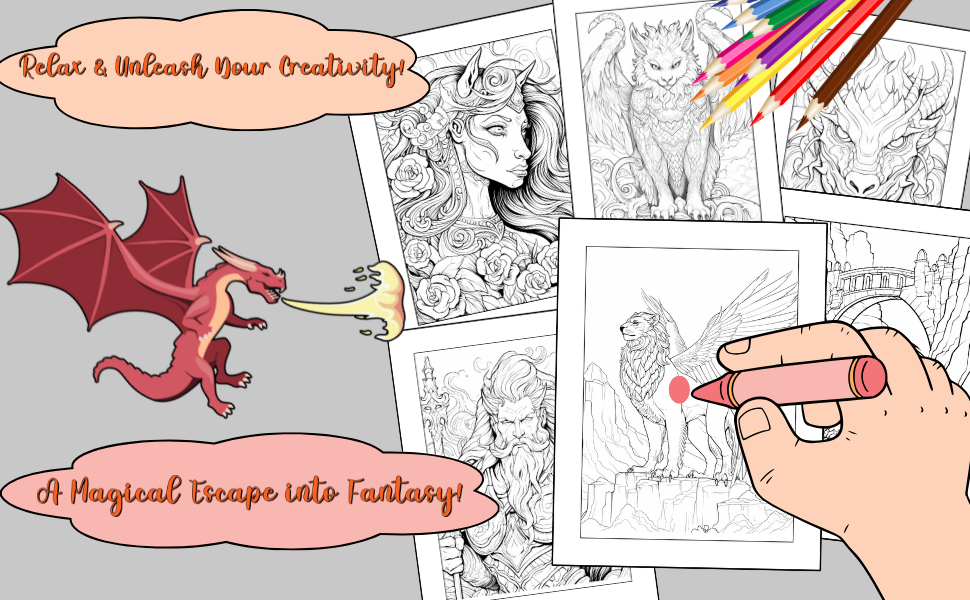 Amazon.com: Mythical Creatures Coloring Book for Adults: Over 40 Intricate Designs Featuring ...