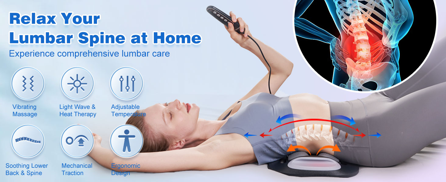 Amazon.com: ALPHAY Electric Lumbar Traction Device,Lower Back Traction Device with Dynamic ...