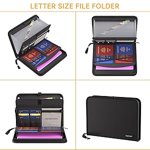 Amazon.com : ENGPOW Fireproof Expanding File Folder,Accordion File Organizer with Multi Pockets ...