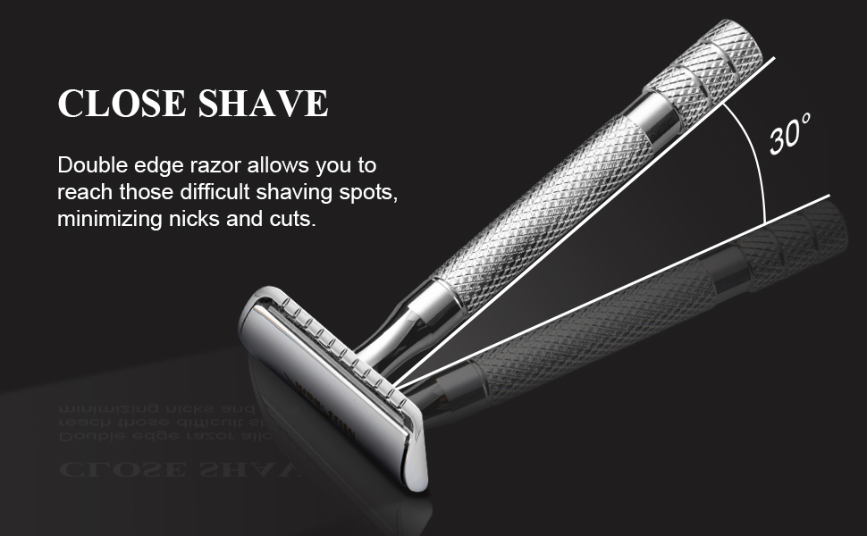 Amazon.com: Safety Razor for Men with 15 Stainless Steel Double Edge ...