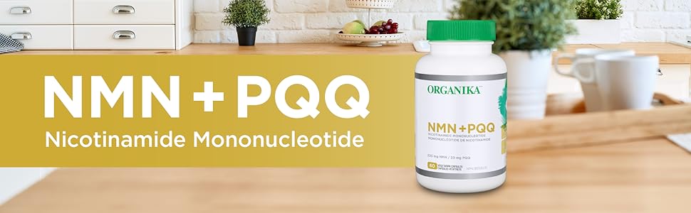 Organika Canadian-Made NMN + PQQ- Anti-Aging Support Supplement, Cellular Revitalization, Energy ...