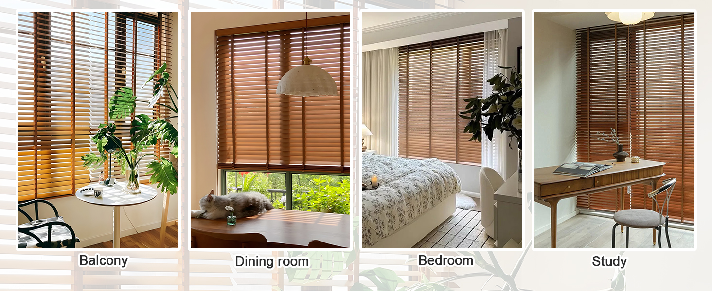 Amazon.com: EVOZEN Faux Wood Blinds 2 Inch Cordless, Room Darkening ...