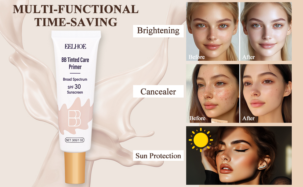 Amazon.com : BB Cream Tinted Moisturizer with SPF 30–Lightweight BB Blur Tineted Care Primer ...