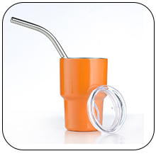 Amazon.com | 6 Pack Mini Tumbler Shot Glass with Straw and Lid, 3 OZ ...