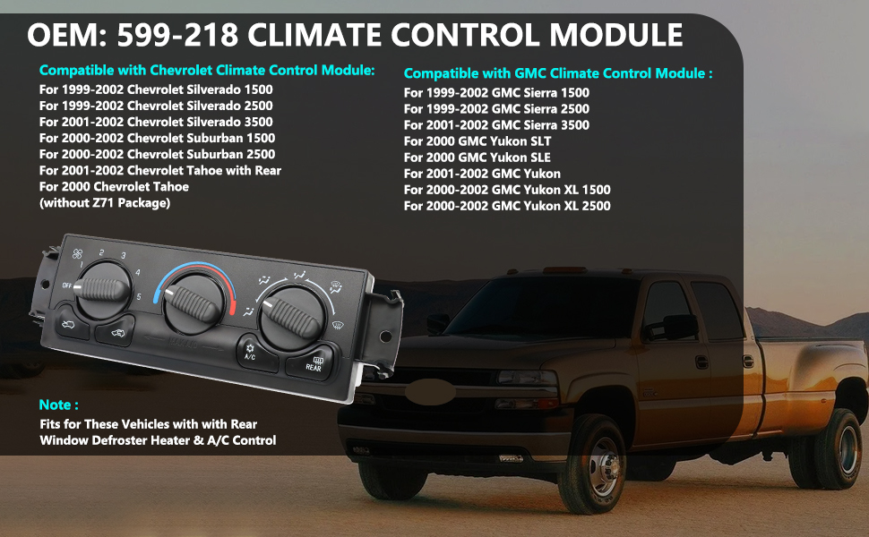 Amazon.com: keriolee 599-218 Front Climate Control Module Compatible ...