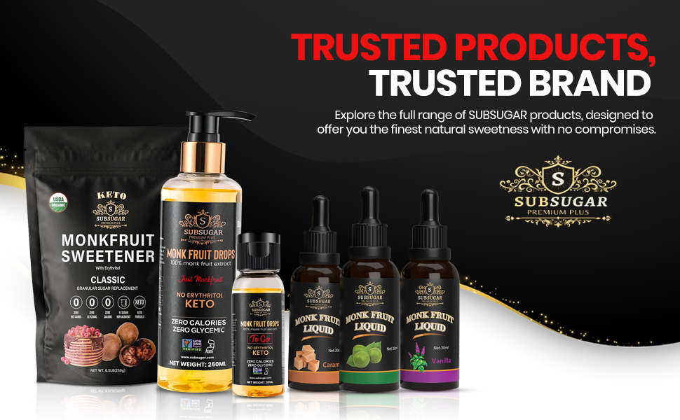 Amazon.com: Subsugar Monk Fruit Sweetener No Erythritol with pump dispenser, 100% Pure Monkfruit ...