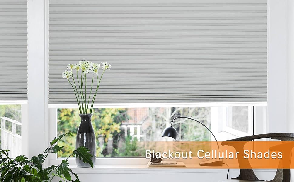 Amazon.com: Persilux Custom Size Cellular Shades Cordless Blackout Roller Shades Bottom up ...