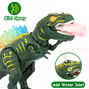 FANURY Dinosaur Toys, Remote Control Dinosaur Toys for Boys, LED Light Up Walking Roaring ...