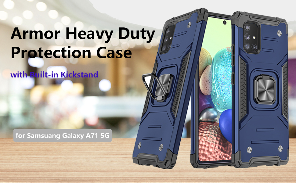Amazon.com: for Samsung Galaxy A71 5G Case Military Grade Built-in Kickstand Case with Stand ...
