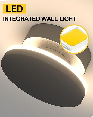 Aoceley LED Wall Light Indoor Outdoor Modern Sconce Black Modern Wall Light Outdoor Wall Lights ...