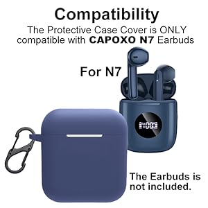 Amazon.com: smaate Silicon Case Cover Compatible with Wireless Earbuds CAPOXO N7 and Otium ...