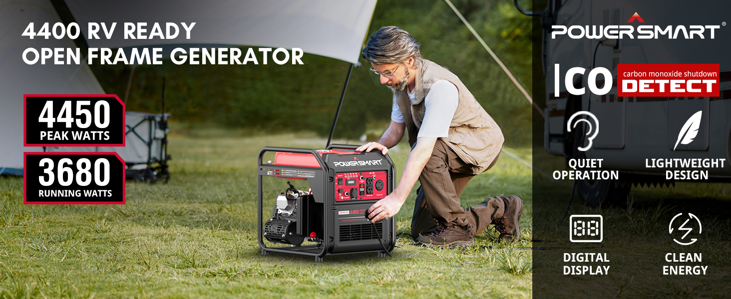 Amazon.com: PowerSmart 4450-Watt Open Frame Inverter Portable Generator ...