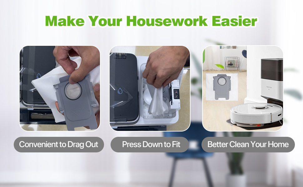 Amazon.com - 16 Pack Replacement Dust Bag for Roborock S8+,S8 Pro Ultra,S7 MaxV Ultra,S7 Pro ...