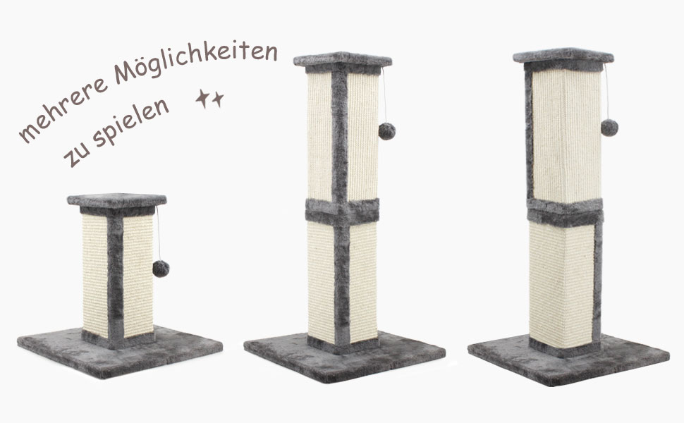 SONGWAY Hoher Katzen Kratzbaum - Kratzstamm für Katzen, Katze Kratzsäule aus Sisal ...