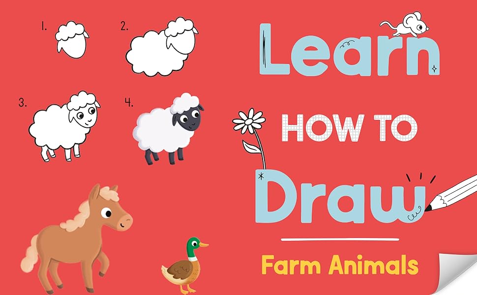 Learn How to Draw: Farm Animals (Step-by-step guide to drawing for kids ...