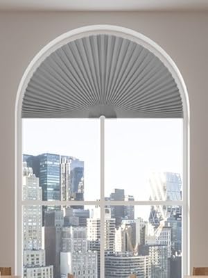 Amazon.com: Arch Window Shade Curtains Half Circle Moon Pleated Fabric Blinds Semi Circle ...