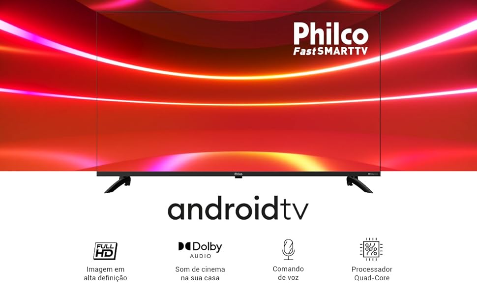 Smart TV LED 43" FULL HD Philco PTV43D10AG11SKF - Android TV, Dolby Audio | Amazon.com.br