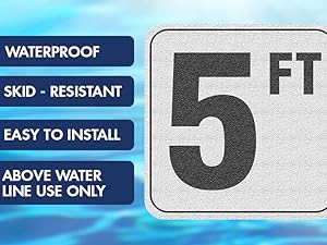 Amazon.com : Aquatic Custom Tile - Ceramic No Diving Pool Sign, 5.8" x 5.8", Smooth Finish ...