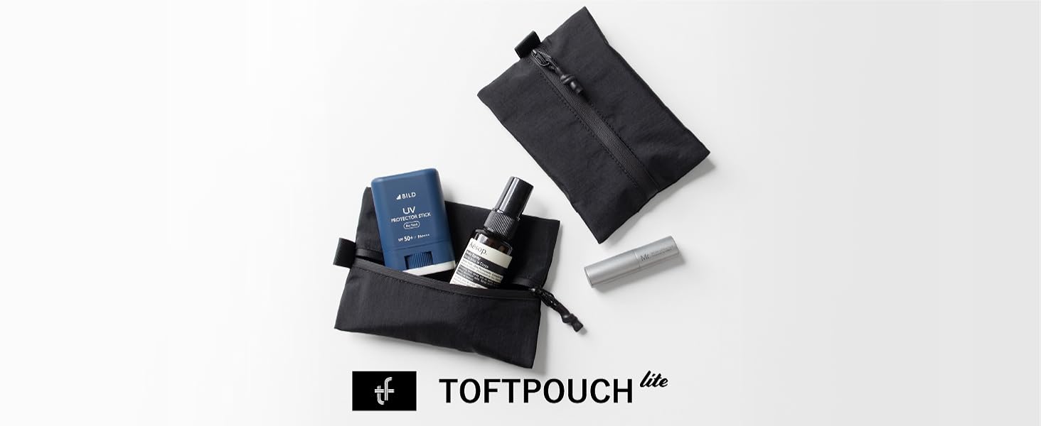 Amazon.co.jp: [ aso ]TOFTPOUCH LIGHT (タフトポーチ ライト) 耐水ポーチ 小型 小物入れ ガジェット コスメ 収納 ブラック マチなし Mサイズ tf ...