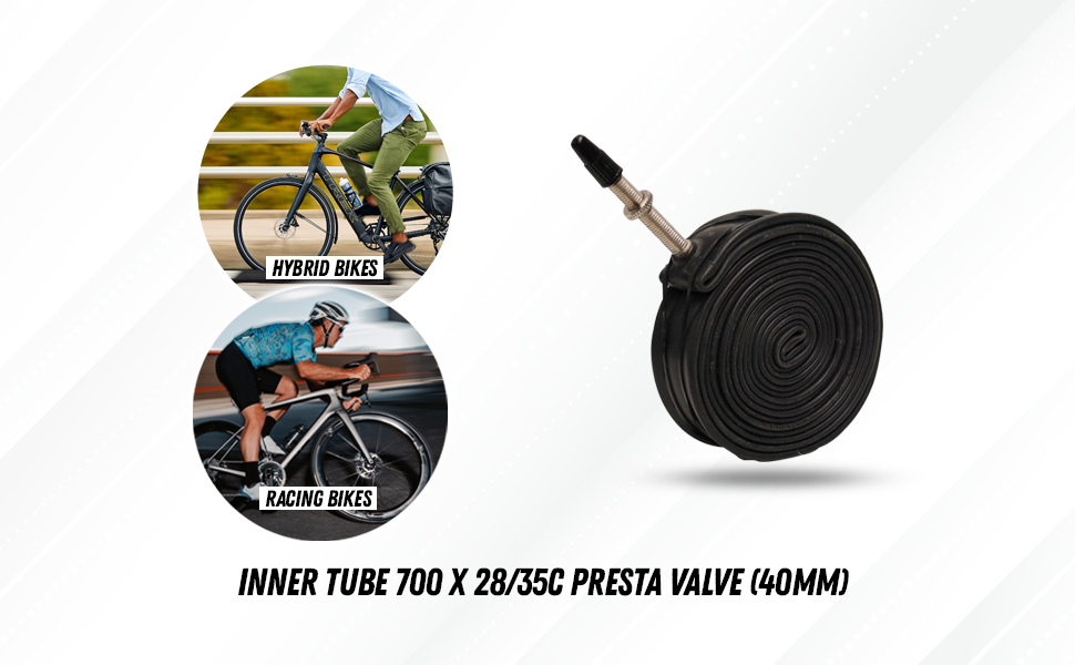 Laxzo ® Bike Inner Tube 1 Pcs Premium High Puncture Resistance Butyl Rubber Thorn Resistant ...