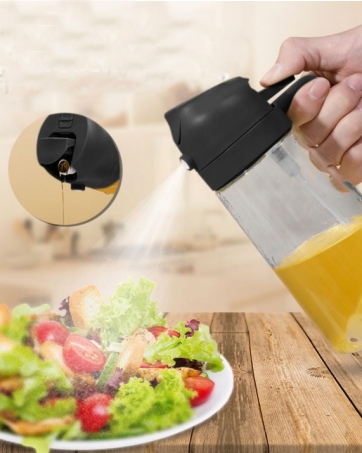 Dispensador de Aceite, 2PCS Botella Dispensadora de Aceite 2 En 1, Botella de Aceite de Olivia ...