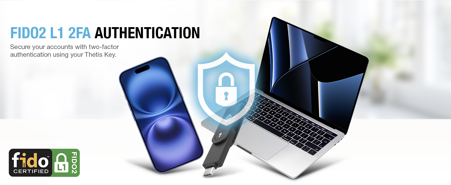 Amazon.com: Thetis Pro-C FIDO2 Security Key Passkey Device with USB C & NFC, TOTP/HOTP ...