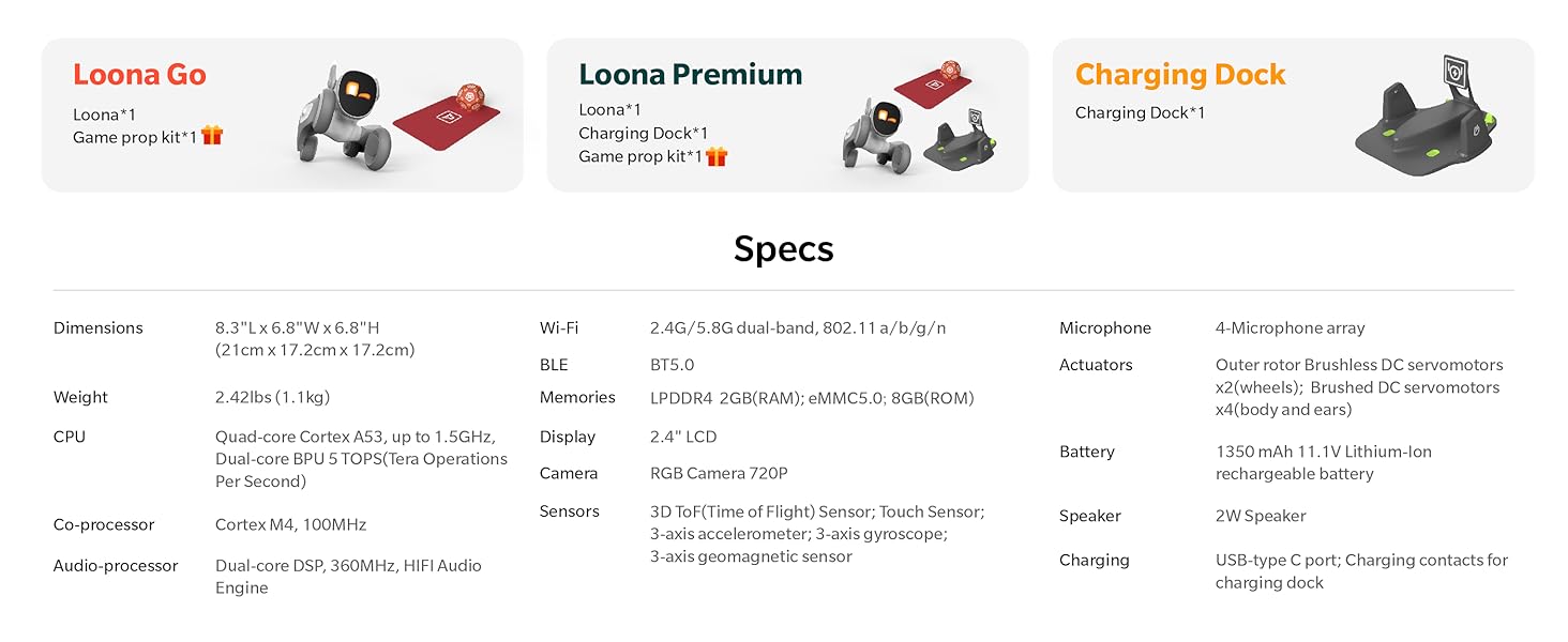 Amazon.com: Loona: The Most Advanced Smart Robot Pet Dog - Chat GPT Enabled with Voice Command ...