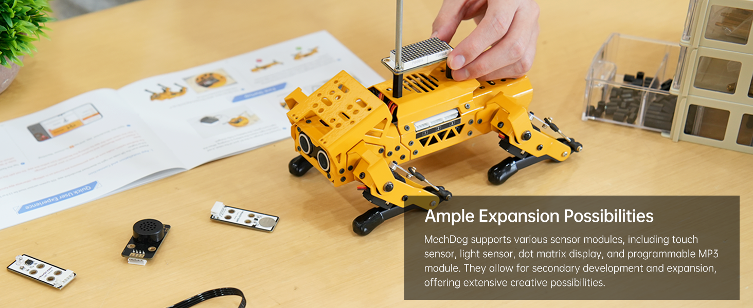 Amazon.com: Hiwonder MechDog Smart Robot Dog for Arduino,Scratch,and Python with ESP32 ...