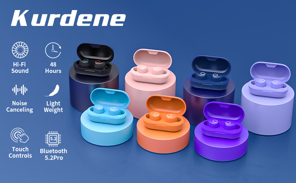 Amazon.com: kurdene Wireless Earbuds Bluetooth Headphones Sport,Over ...