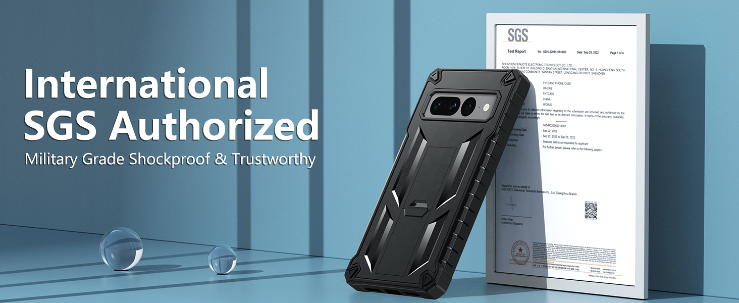 Amazon.com: FNTCASE for Google Pixel 7-Pro Phone Case: Shockproof Protective with Built-in ...