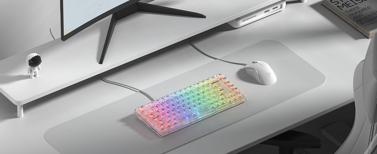 Amazon.com: Womier 75% Percent Keyboard, Gasket Mount Mechanical Gaming Keyboard, 82 Keys Wired ...