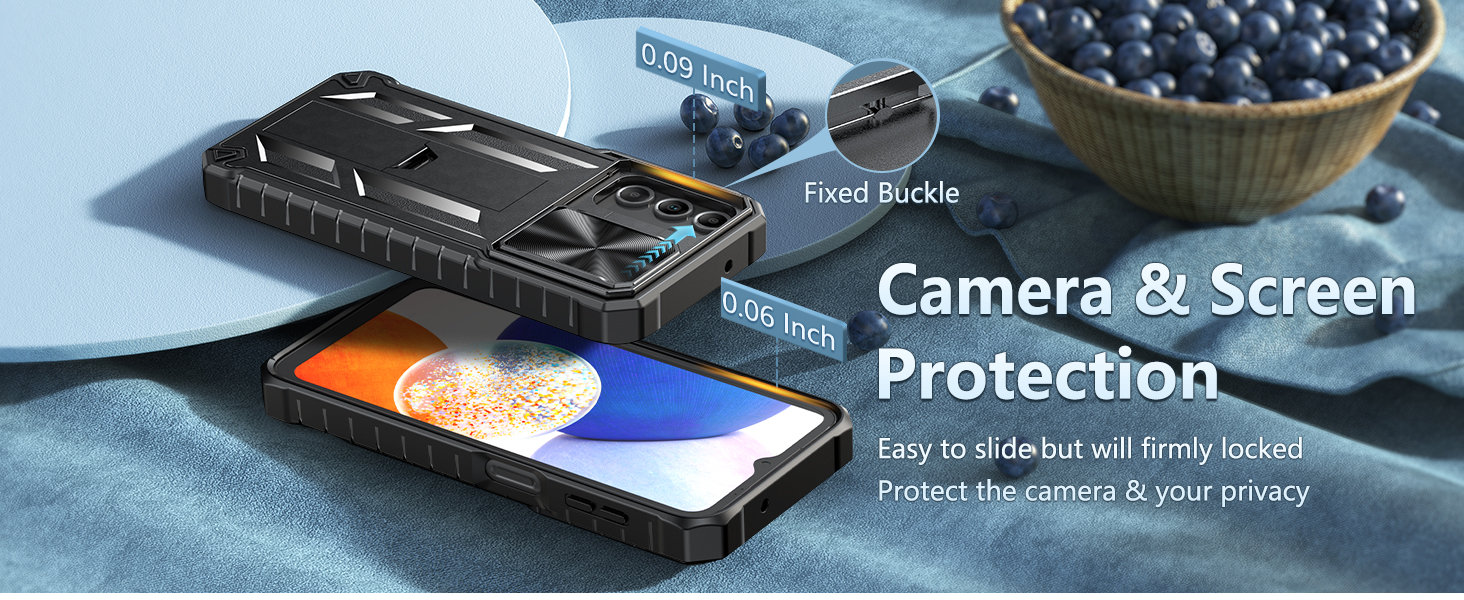 Amazon.com: FNTCASE for Samsung Galaxy A14-5G Case: Protective Rugged Military Drop Proof ...
