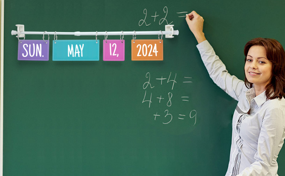 Amazon.com : Color calendar bulletin board set, color flip calendar ...