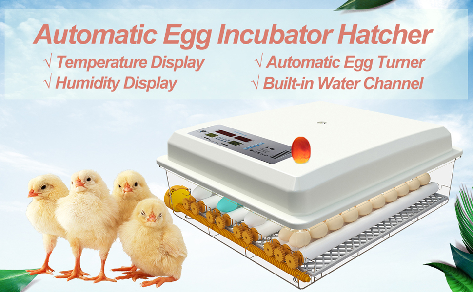Hethya Incubator Egg Automatic Incubator Chicken Home Controller Farm Egg Incubator 64 ...