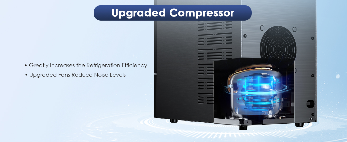 Oraimo Nugget Ice Maker 812A, Ice Makers Countertop, 33 lbs/Day Chewable Ice, Time Preset on LED ...