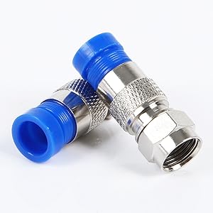 Amazon.com: Trisewenic F Type RG6 Compression Connectors Adapter ...