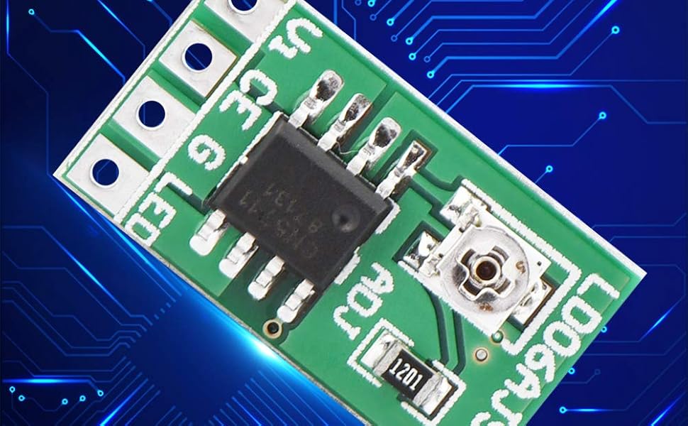 Amazon | DC調整可能な電流LEDドライバモジュール 入力電圧2.8V～6V 3.3V 3.7V 5V LEDドライバ 30-1500mA LED用 定数18650リチウムイオン ...