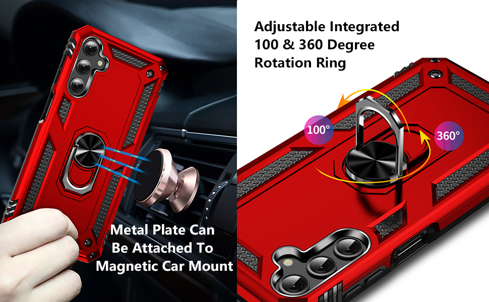 Amazon.com: Dionsibei Military Grade Drop Impact for Samsung Galaxy A25 5G Case 360 Metal ...