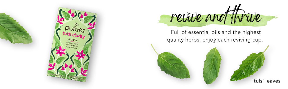 Pukka Herbs | Tulsi Clarity Organic Herbal Tea | Green, Purple and Lemon Tulsi| Perfect For ...