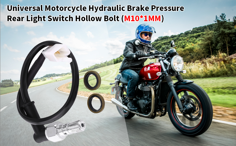 Hydraulic Brake Light Switch, Universal Hydraulic Brake Pressure Switch Motorcycles Rear ...