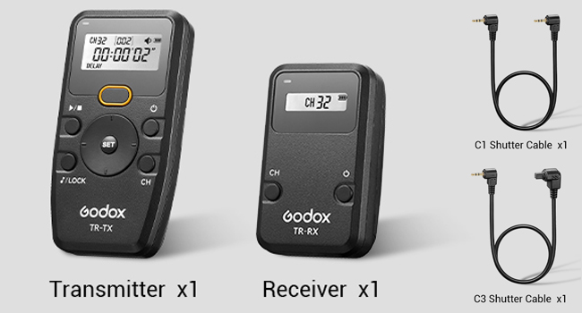 Amazon.com : Godox TR-C1 TR-C3 Remote Shutter Release for Canon, Wireless Shutter Release ...