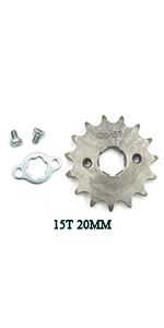 Amazon.com: DSparts 17T Teeth 20mm 428 Chain Front Sprocket Cog Fit 110cc 125cc 140cc PIT PRO ...