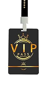 Amazon.com : 50 Sets PVC VIP Badge lanyards and Plastic Pass Cards,Perfect for Backstage Access ...